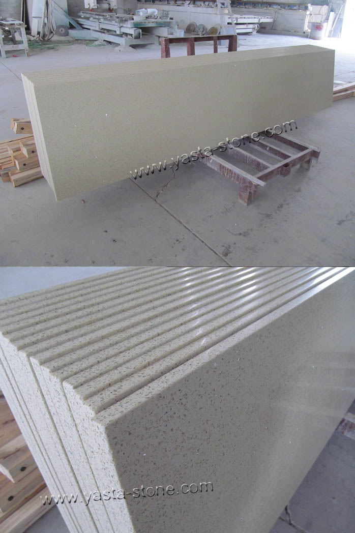 China sparkle yellow quartz counter tops,Manmade Quartz Countertops