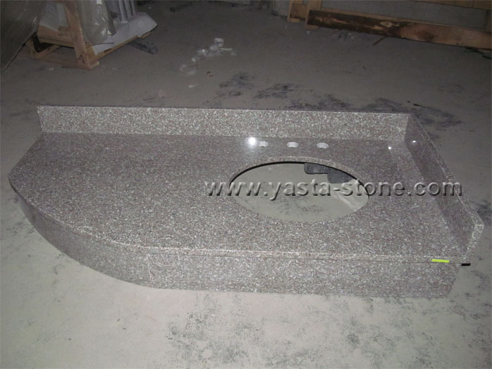 bowed apron vanity tops,54 Inches Eased&Polished G617 Vanity Tops,G682 ...