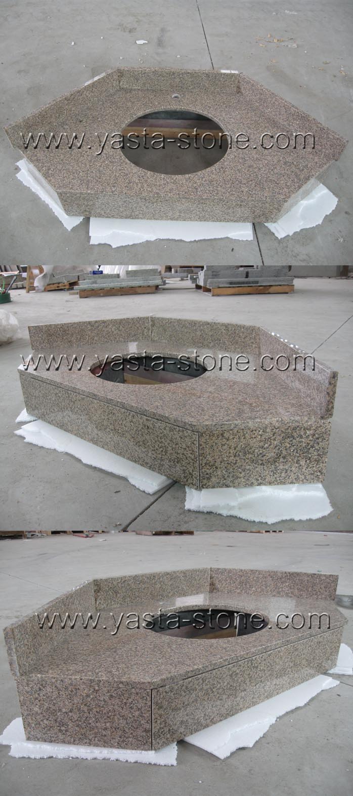 Zhangpu Rust Granite Vanity Tops With Apron